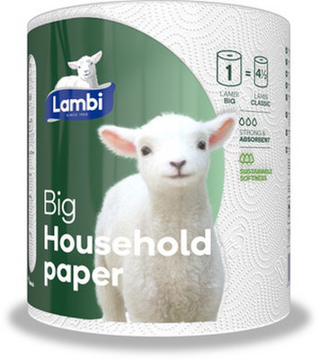 [Nuo 3.99 €] Popieriniai rankšluosčiai Lambi Big Household Paper 1pcs | Kainos.lt