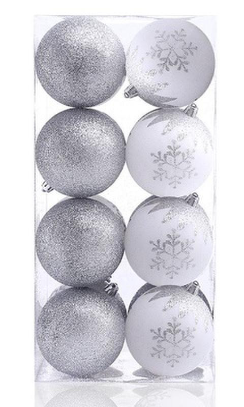 [Nuo 10.18 €] Eglutės žaisliukas DecoKing Meli White/Silver, 16 vnt ...