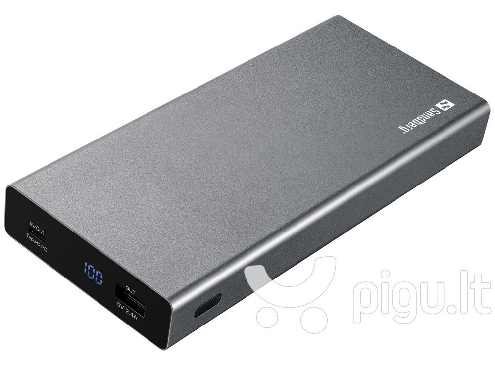 [Nuo 90.49 €] Sandberg Powerbank USB-C PD 100W, 20000 mAh | Kainos.lt