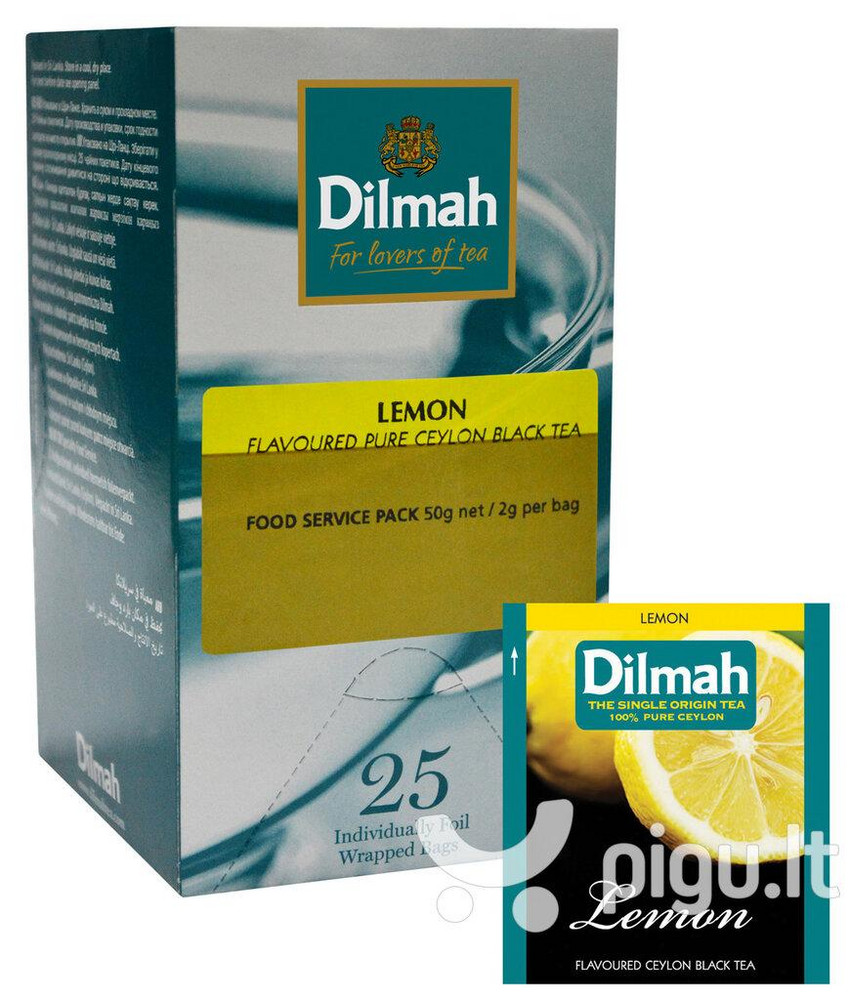 [Nuo 2.84 €] Dilmah citrinų skonio juodoji arbata, 50 g | Kainos.lt