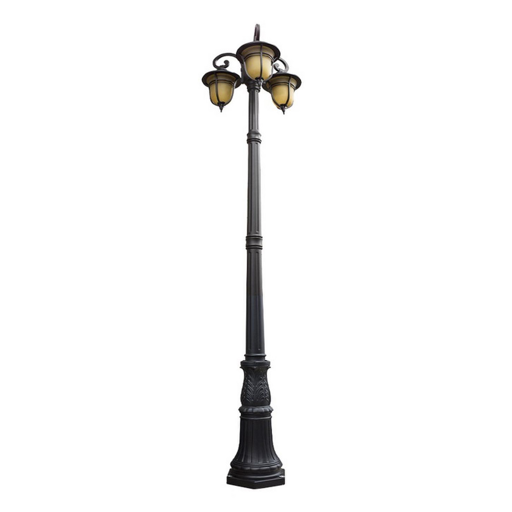 [Nuo 0 €] Šviestuvas Domoletti 004-PL-3 Garden Light 3x60W Matt Black ...