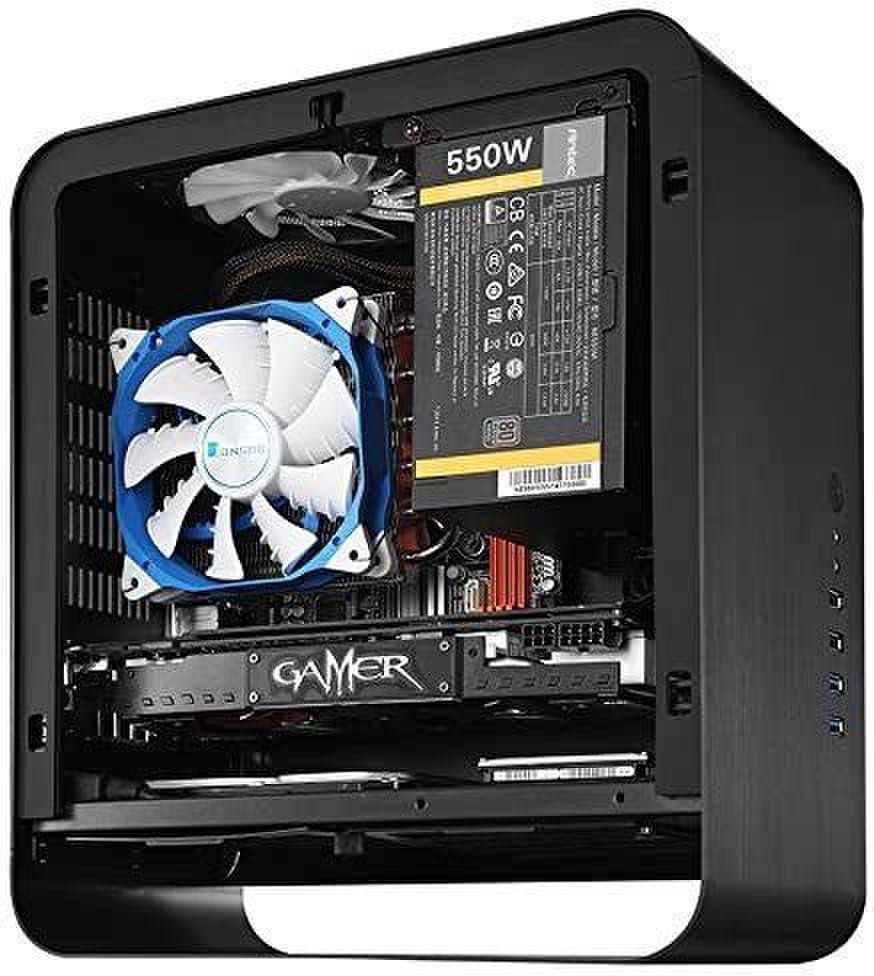 Jonsbo UMX1-Plus mITX Mini-Tower Window Black (Juodas) | Kainos.lt
