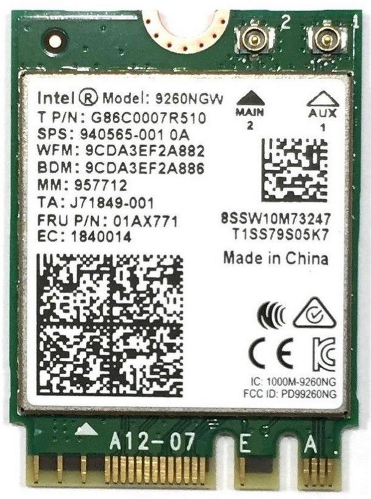 intel wireless ac 9260 kaina nuo 18.19 € (3 pard.)