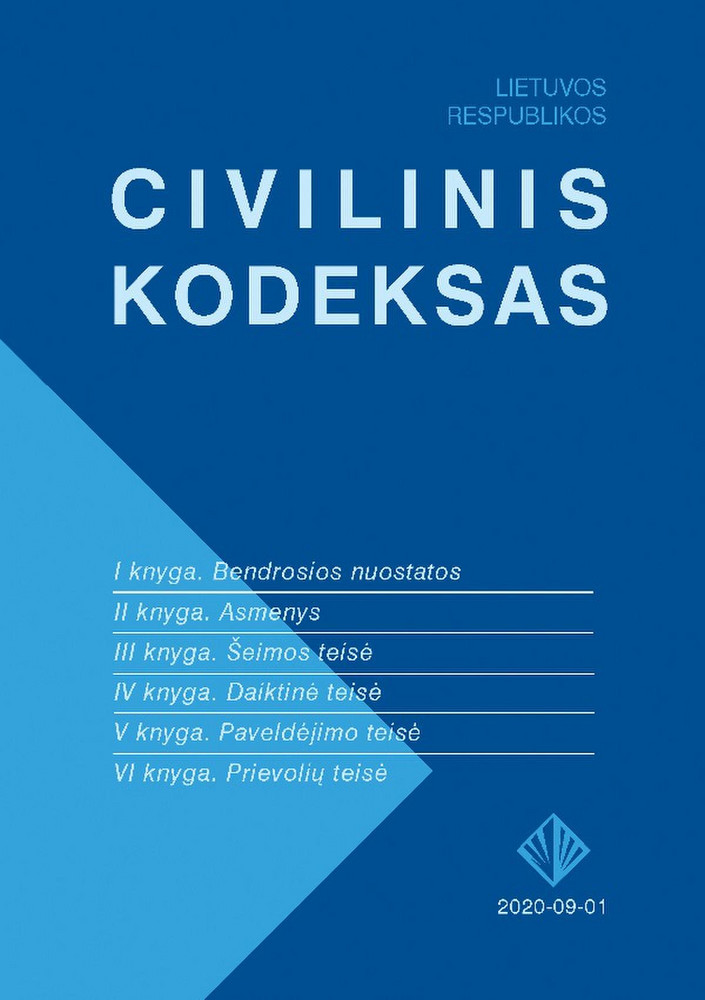 Civilinis Kodeksas kaina nuo 6.27 € (4 pard.)