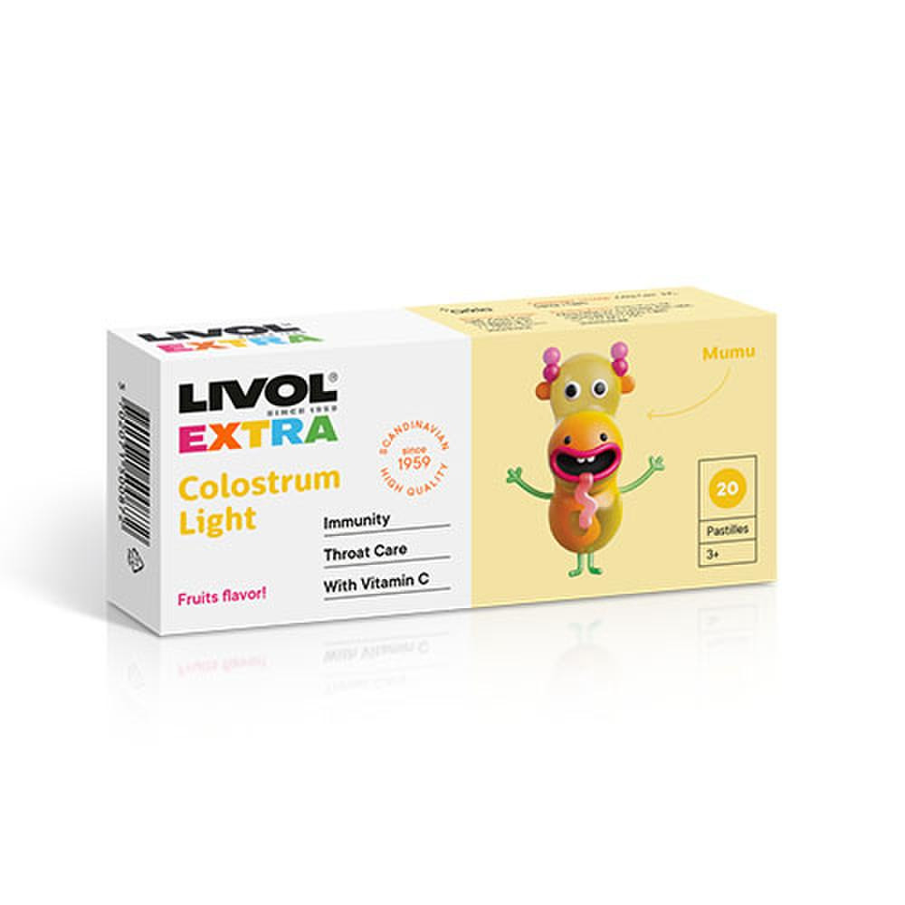 Livol Extra Colostrum Light čiulpiamosios pastilės N20 | Kainos.lt