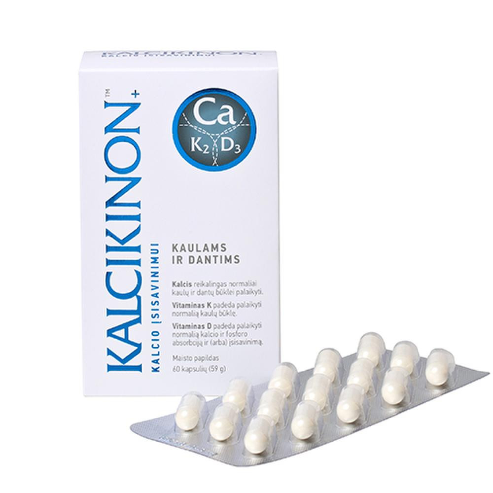 KALCIKINON+, 60 kapsulių kaina nuo 4.85 € | Kainos.lt