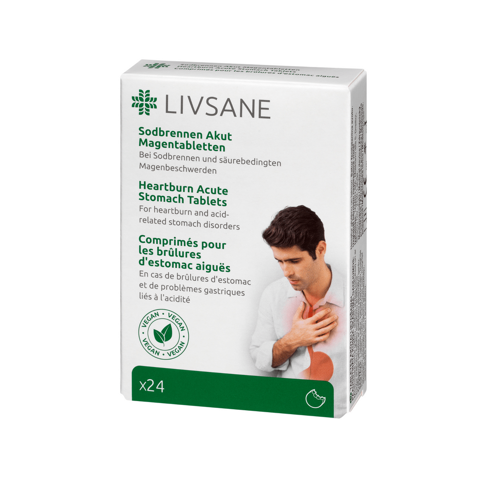 [Nuo 0 €] Livsane „Heartburn acute“ skrandžio tabletės nuo rėmens N24 ...