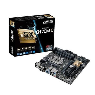 [Nuo 0.00 €] ASUS Q170M-C, Q170, DDR4-2133, SATA3, DVI, D-Sub, DP, mATX | Kainos.lt