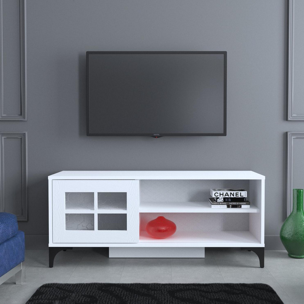 [Nuo 229.49 €] Kalune Design TV stalas Revival 125Lk - Baltas | Kainos.lt