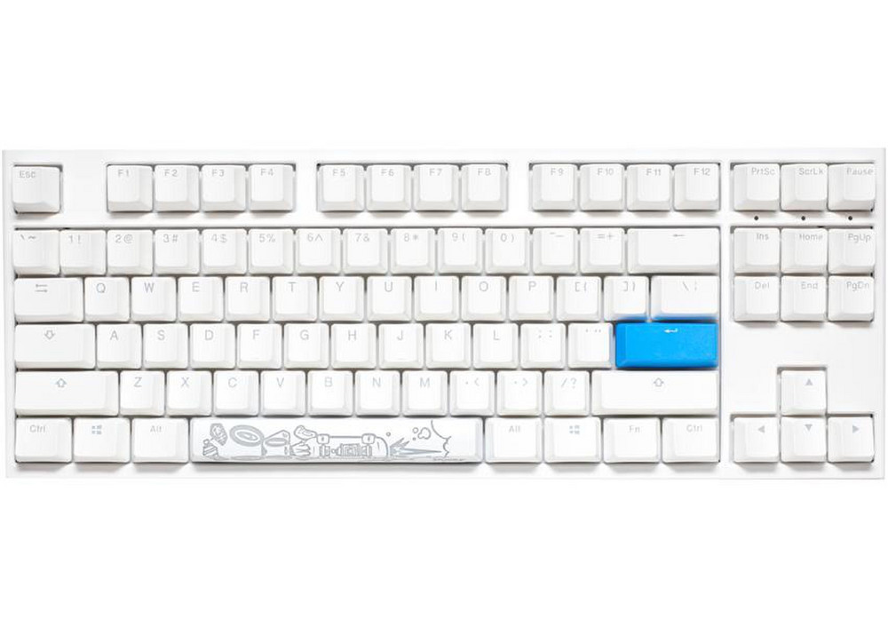 [Nuo 159.99 €] Ducky One 2 RGB TKL White, MX Brown, DE | Kainos.lt