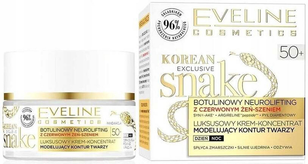 Eveline Exclusive Snake 50+ modeliuojantis veido kremas - 50 ml ...