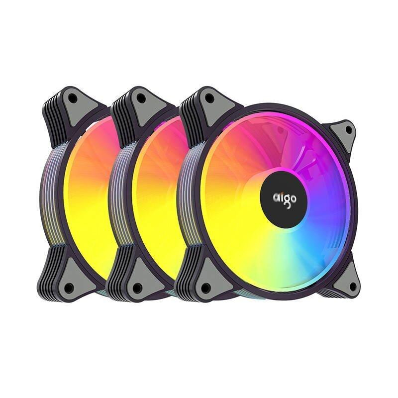 Aigo AR12 ARGB, rinkinys 3in1, 120 x 120, juoda | Kainos.lt