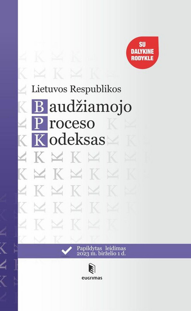 baudziamojo proceso kodeksas kaina nuo 6.61 € (5 pard.)