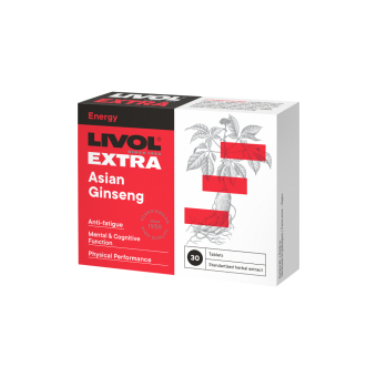LIVOL EXTRA ASIAN GINSENG, 30 tab. | Kainos.lt
