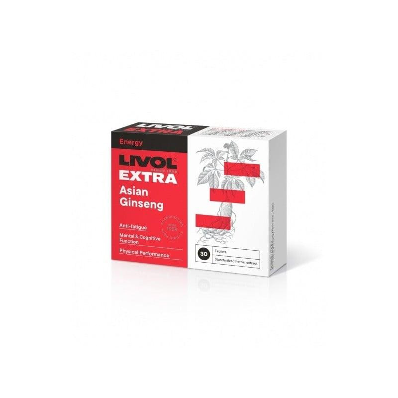 LIVOL EXTRA ASIAN GINSENG, 30 tab. | Kainos.lt