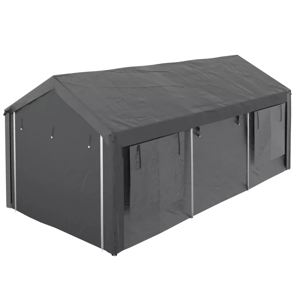 Stoginė automobiliui, 6 x 3 m - tamsiai pilka | Kainos.lt