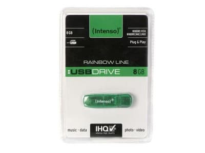 [Nuo 3.99 €] Atmintukas Intenso RAINBOW LINE GREEN, 8GB | Kainos.lt