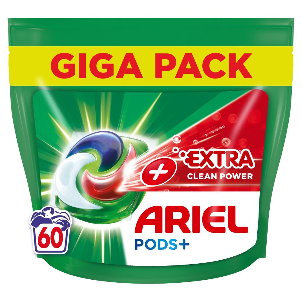 [Nuo 23.39 €] Skalbimo kapsulės Ariel Extra Clean Power, 60 vnt ...