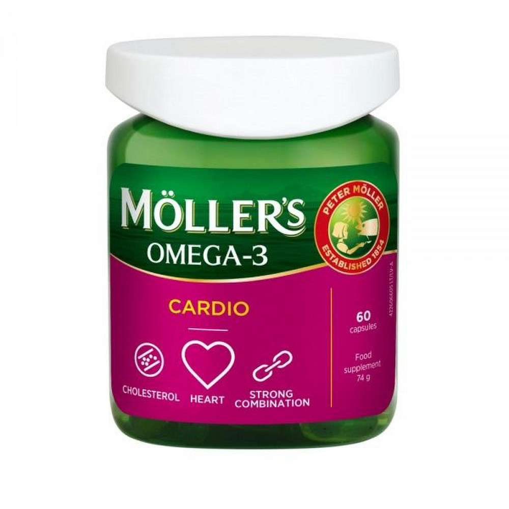 [Nuo 14.61 €] MOLLERS maisto papildas OMEGA-3 CARDIO, 60 kaps. | Kainos.lt