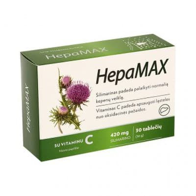 HEPAMAX, 30 tablečių kaina nuo 9.65 € | Kainos.lt