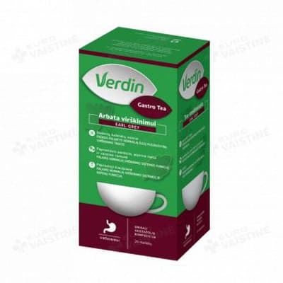 VERDIN GASTRO TEA EARL GREY, 20 vnt., 20 maišelių | Kainos.lt