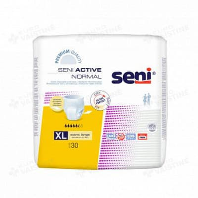 [Nuo 22.19 €] SENI ACTIVE sauskelnės-kelnaitės NORMAL EXTRA LARGE, 30 vnt. | Kainos.lt