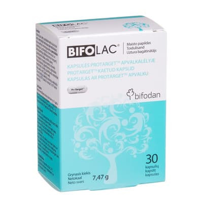 [Nuo 8.32 €] BIFOLAC PROTARGET probiotikai, 30 kapsulių | Kainos.lt