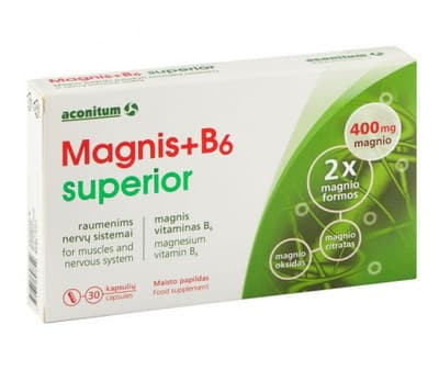 MAGNIS+B6 SUPERIOR, 30 kapsulių kaina nuo 5.55 € | Kainos.lt