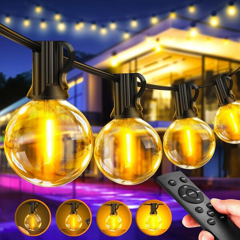 [Nuo 50.82 €] 30 m led lauko girlianda: 46 2 lemputės, lauko girliandos ...