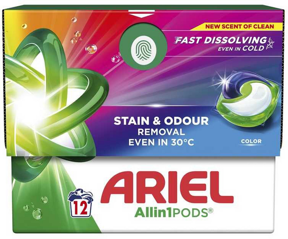 [Nuo 5.39 €] Skalbimo kapsulės ARIEL Color, 12 vnt. | Kainos.lt