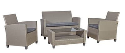 [Nuo 0.00 €] Home4you Malmo Garden Furniture Set Grey/Beige | Kainos.lt
