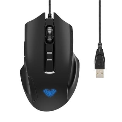 Aula Inertia Optical Gaming Mouse Black (Juoda) | Kainos.lt