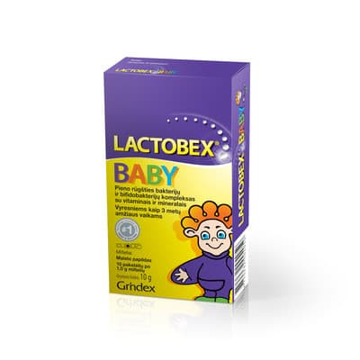 [Nuo 9.05 €] Lactobex Baby milteliai 1 g paketėliuose N10 | Kainos.lt