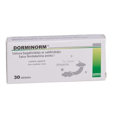 [Nuo 3.99 €] DORMINORM-MELATONINAS, 1 mg, 30 tablečių | Kainos.lt