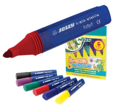 [Nuo 5.95 €] Žymeklių rinkinys piešimui ant stiklo X-BIG WINDOW, Jolly ...
