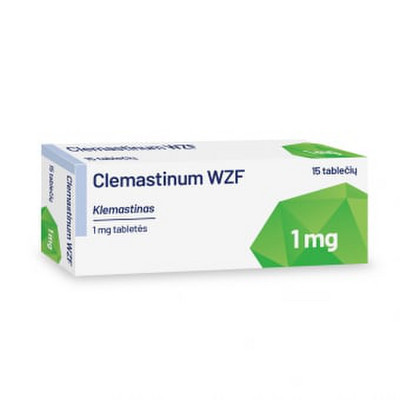 [Nuo 4.06 €] CLEMASTINUM WZF, 1mg, Tabletės, N15 | Kainos.lt