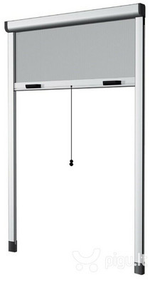 [Nuo 71 €] Roletas- uodų tinklelis.100x170 cm . Baltas rėmas. ROTO ...