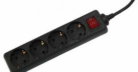 [Nuo 0 €] Ilgiklis ORRO, 4 lizd., 5m, su įž., su jungikliu, 3x1.0, juodos sp., 53087 | Kainos.lt